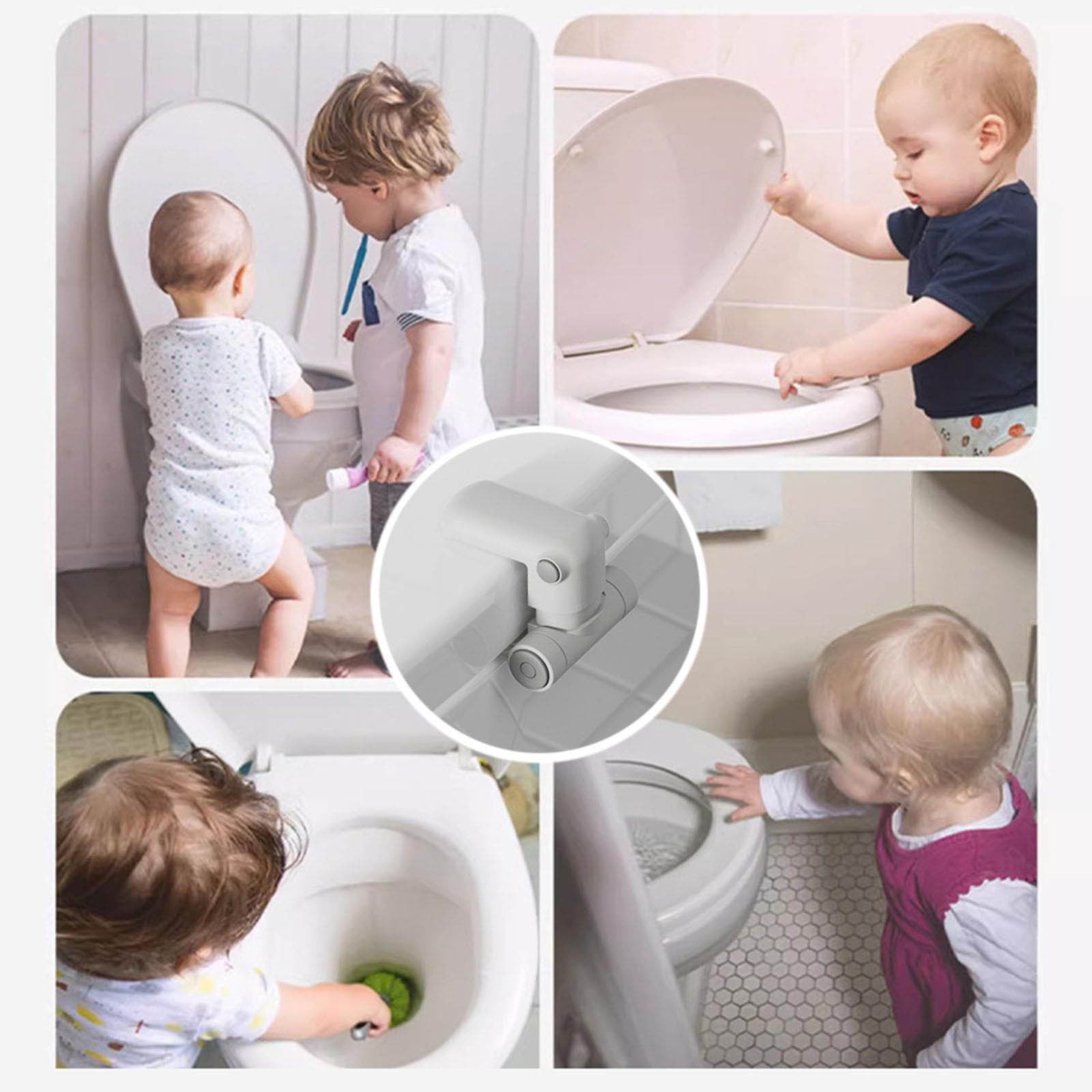 Baby Toilet Safety Locks (White)| Childproof Toilet Seat Lock | Baby ...