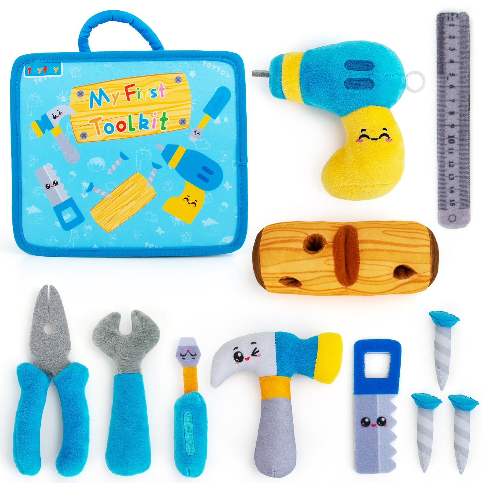 Baby Toolbox Playset, Baby Tool Set for 1 Year Old, Pretend Play ...
