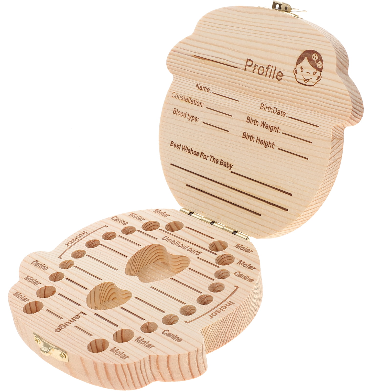 Baby Tooth Box The Gift Gifts Tooth Boxes for Lost Teeth for Kids Wood ...