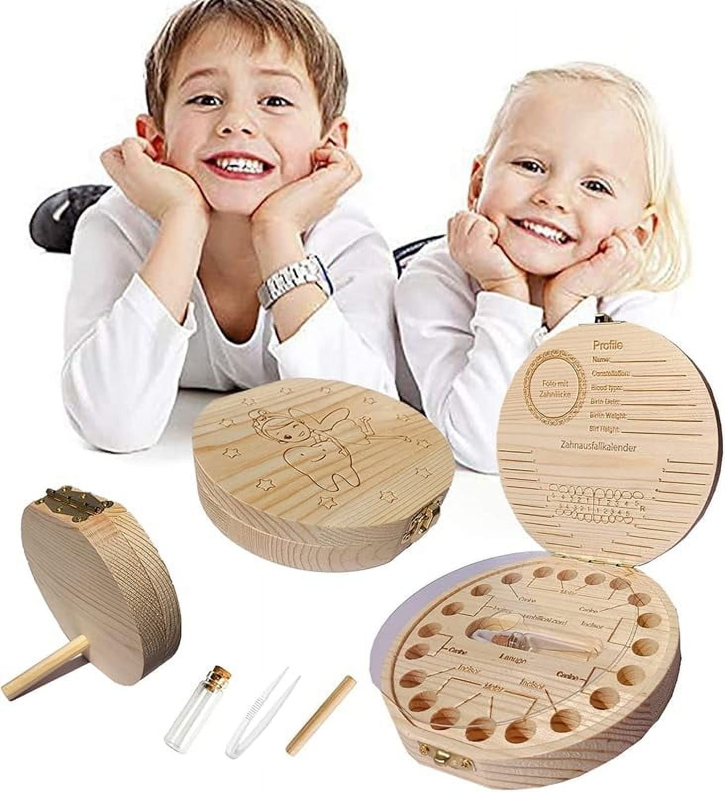 Baby Tooth Keepsake Box,Tooth Fairy Box,Wooden Tooth Box ,Baby Keepsake ...