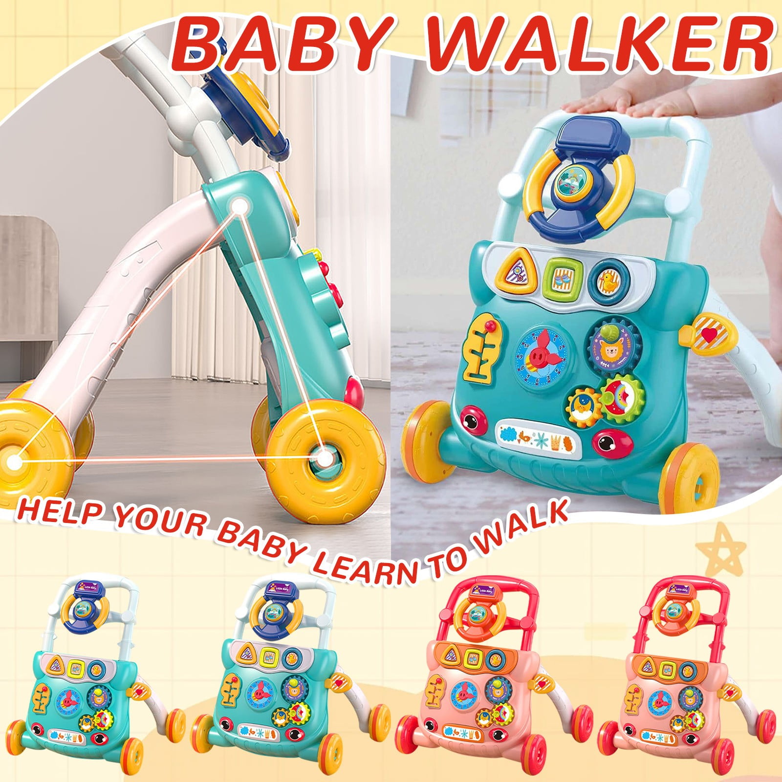 Baby Toy Car Baby Walker | Toddler Activity Center | Educational Toy ...