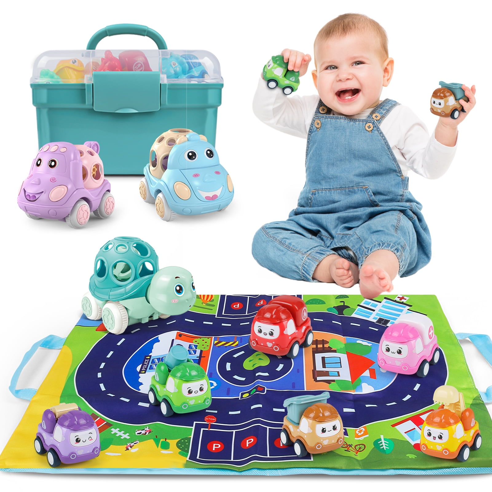 Baby Toy Cars Toys for Toddlers 1-3, Mini Pull Back Cars Toys for ...