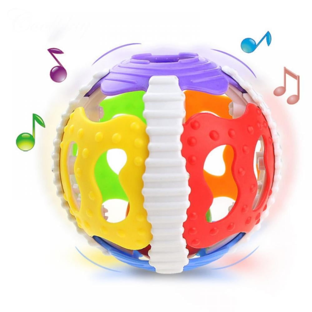 Baby Toy Fun Jingle Ball Soft Rubber 0-1Y Baby Rattles Little Loud Bell ...