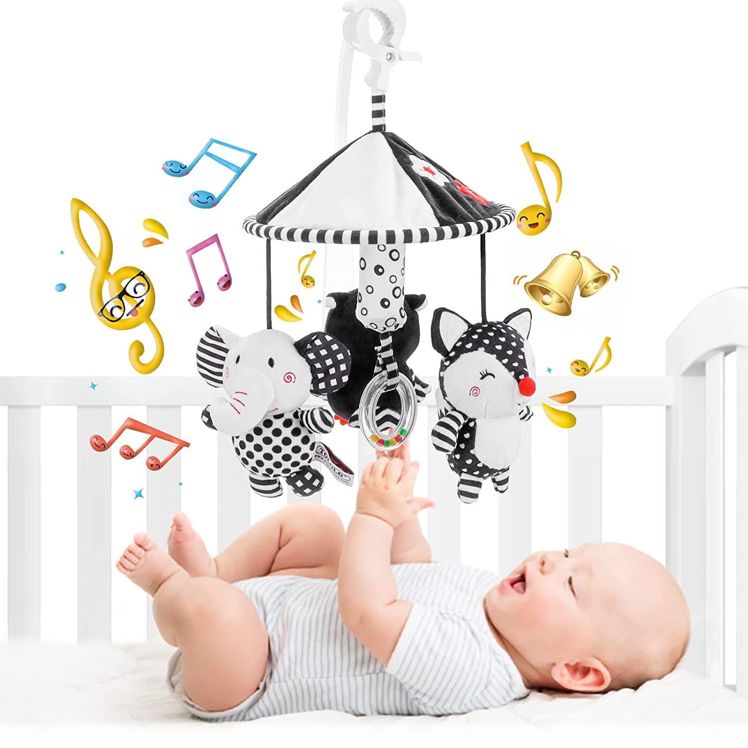 0-12 Month Baby Toys: Soft Plush Stroller, Crib, Car Seat, Travel Toys ...
