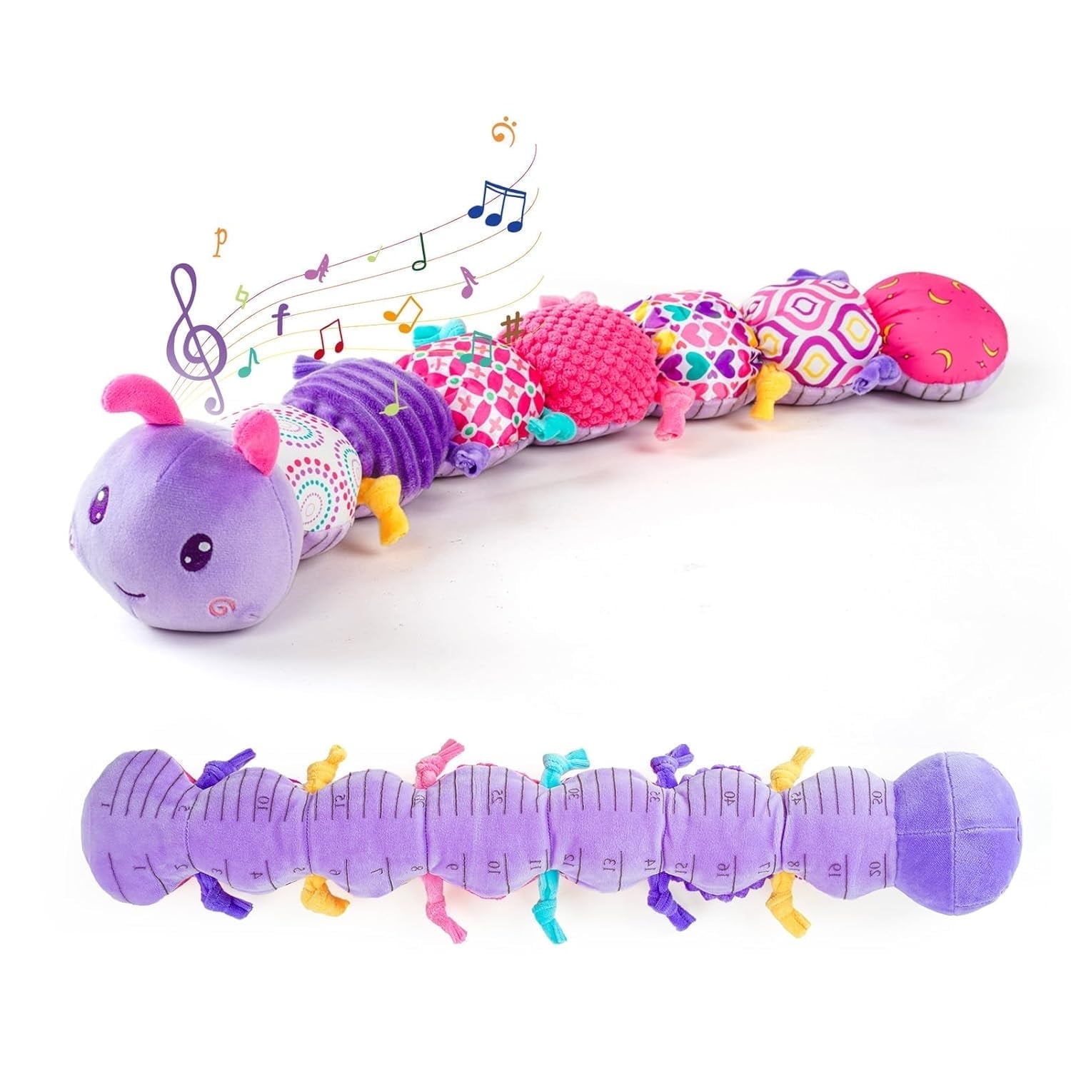 Baby Toys 0-6 Months, Musical Infant Toy with Multi-Sensory Crinkle ...