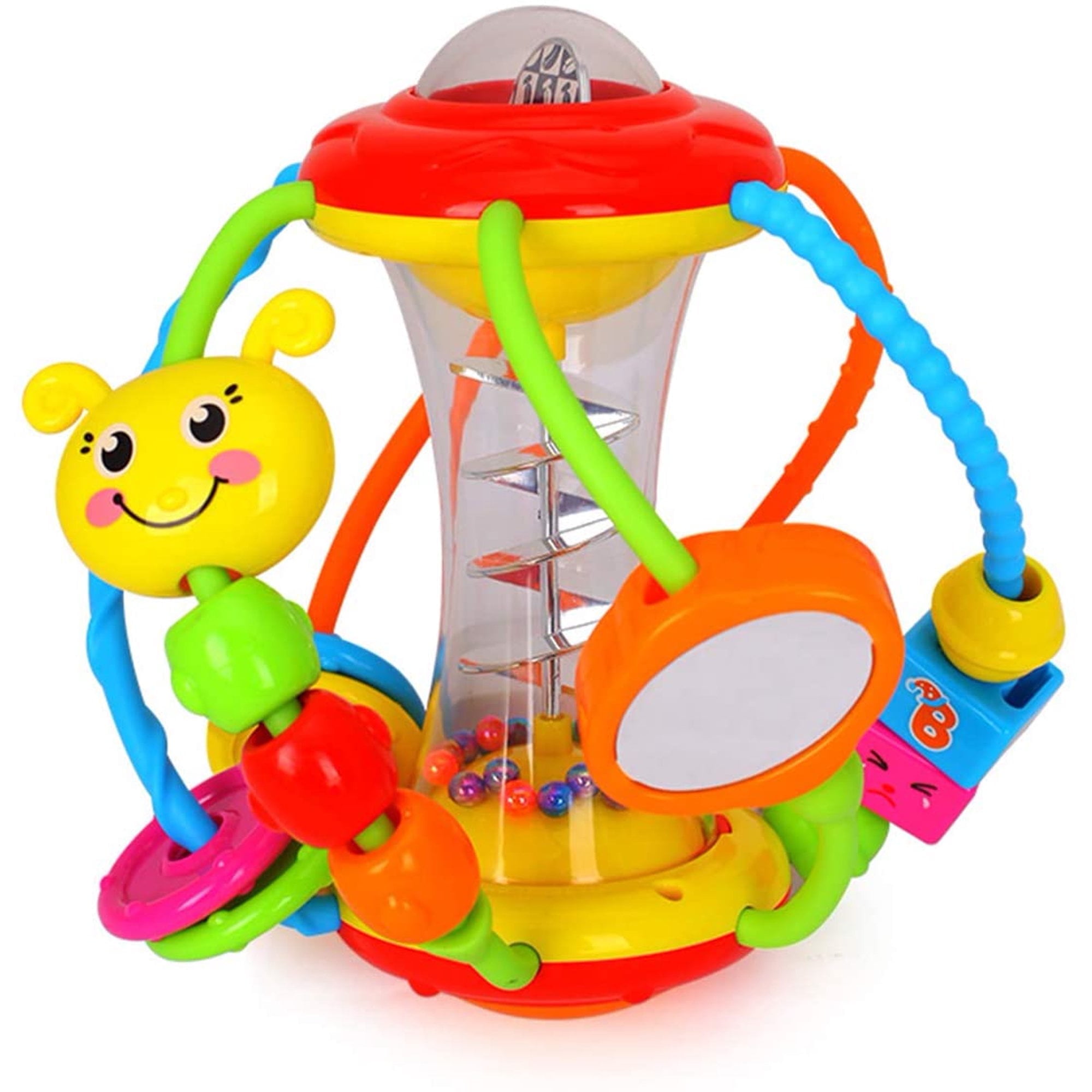 Kids & Infants Activity Ball: Baby Rattle, Educational Grip, and Spin ...