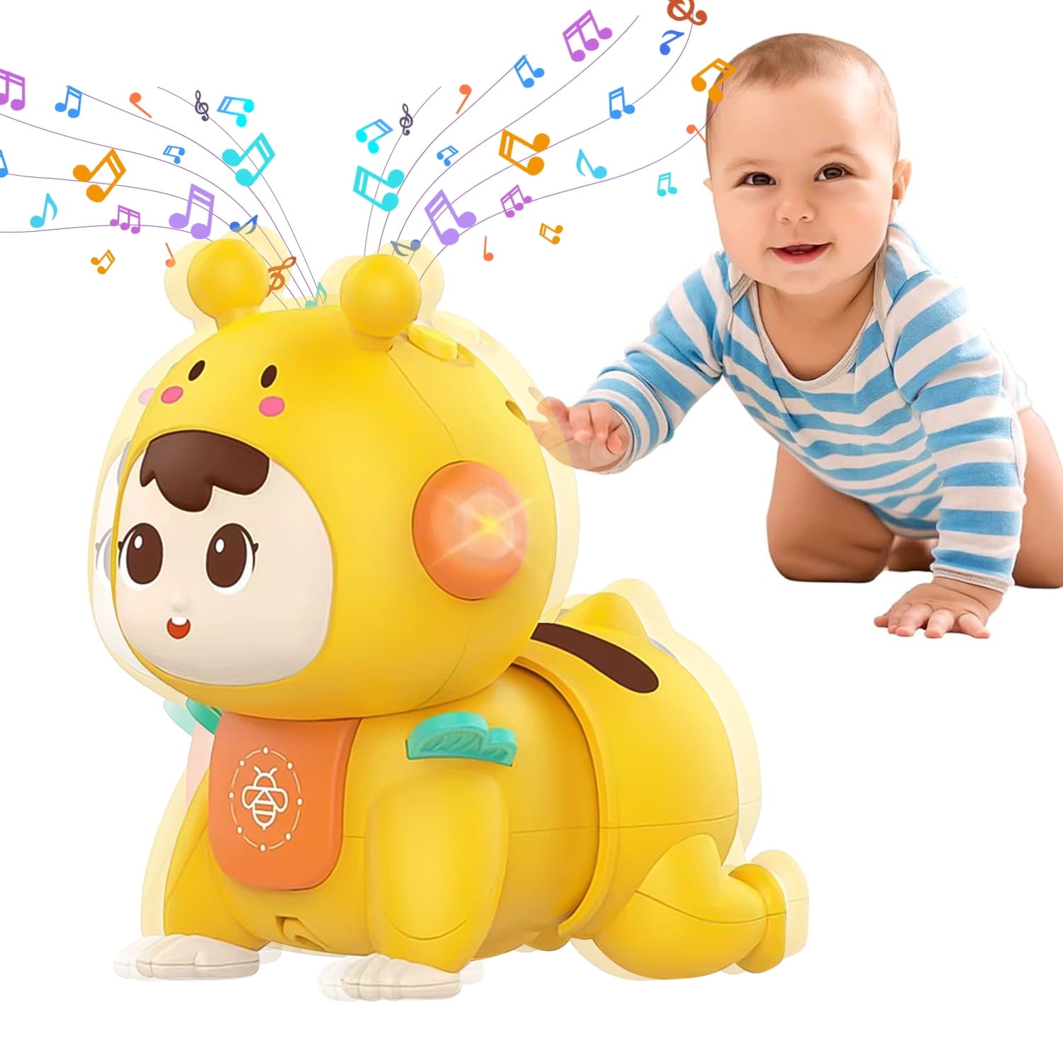 INvench Baby Learning Walking Toys, Musical Crawling Sensory Toy, 6-12 ...