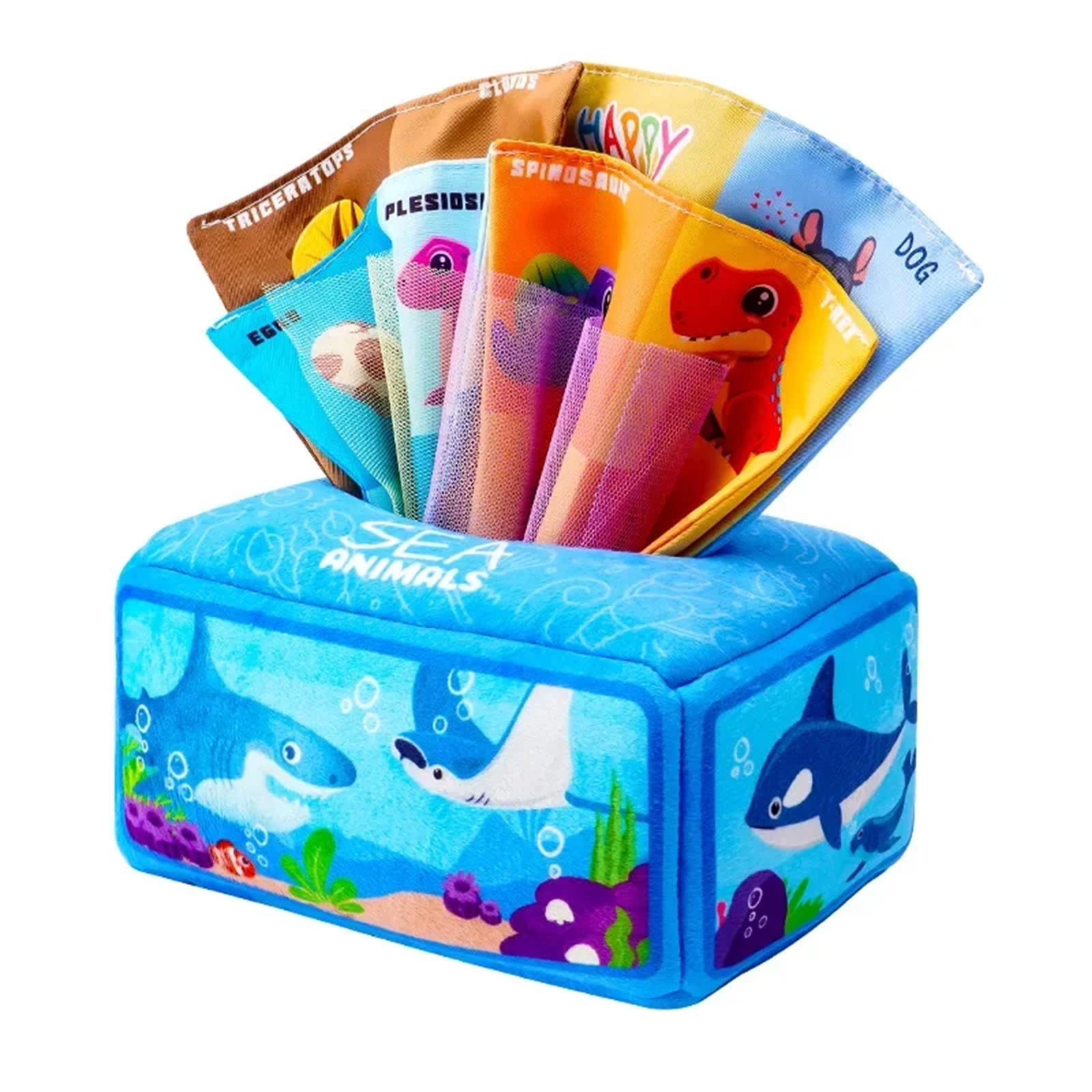 Baby Toys Baby Draw Paper Towel Tearing Tissue Box Baby Puzzle Early ...