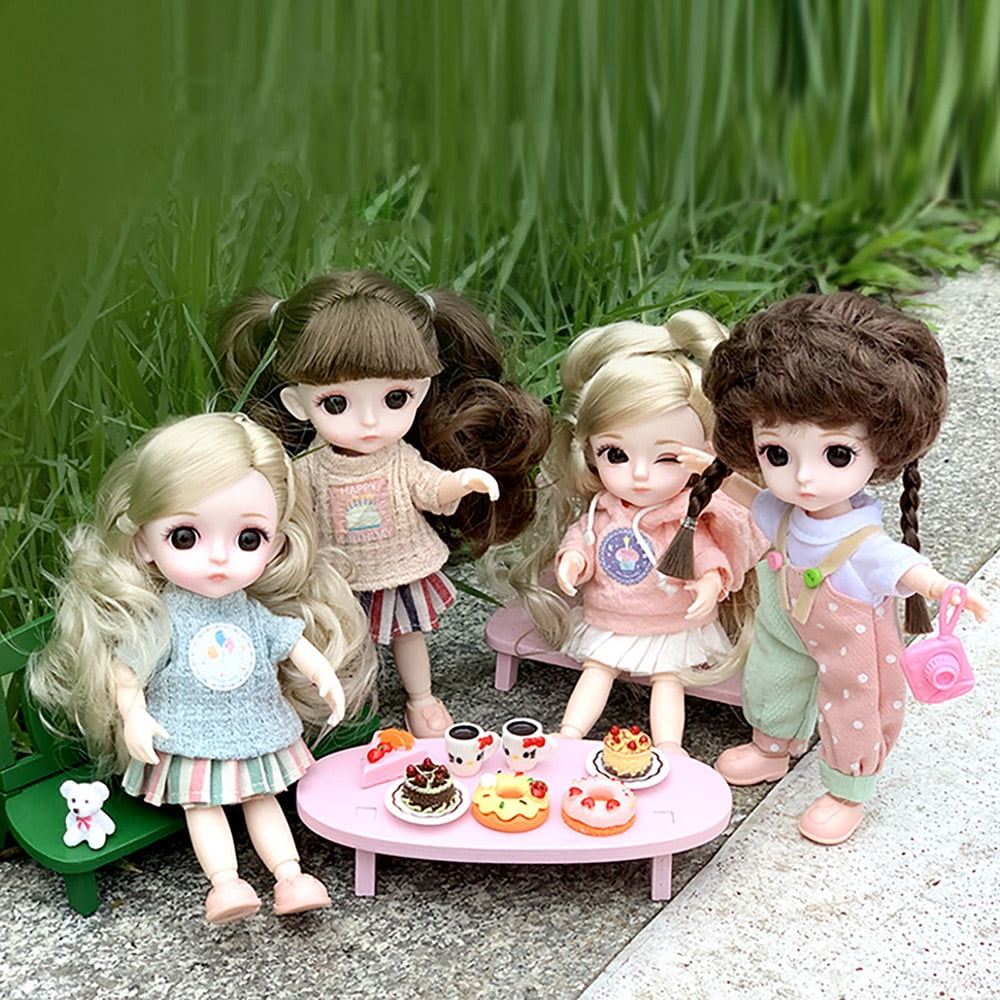 Baby Toys Clearance 16Cm Moveable Mini Fashion Doll Diy Toys with Full ...
