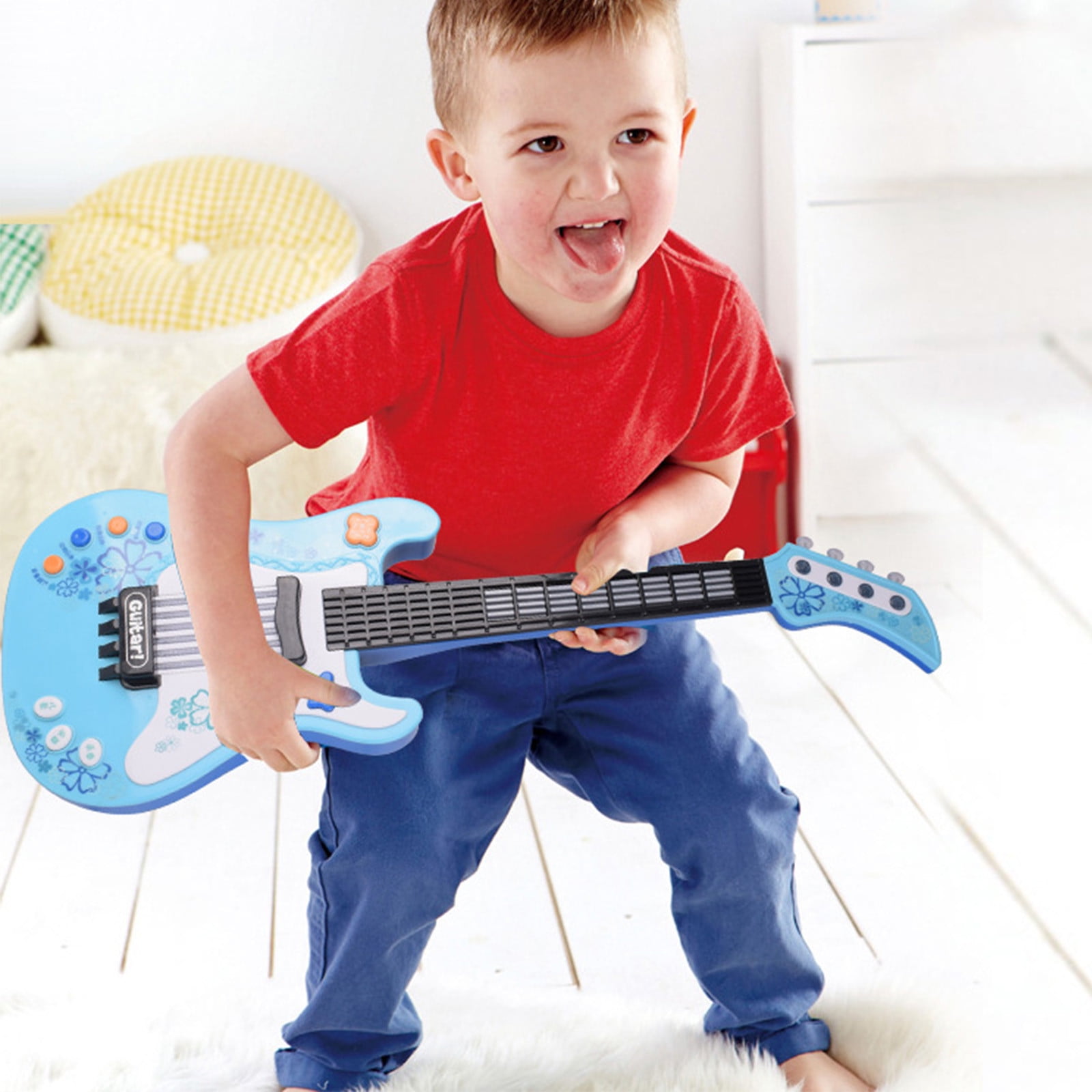 Baby Toys Kids Simulation Bass Player Electric Guitar Toys ...