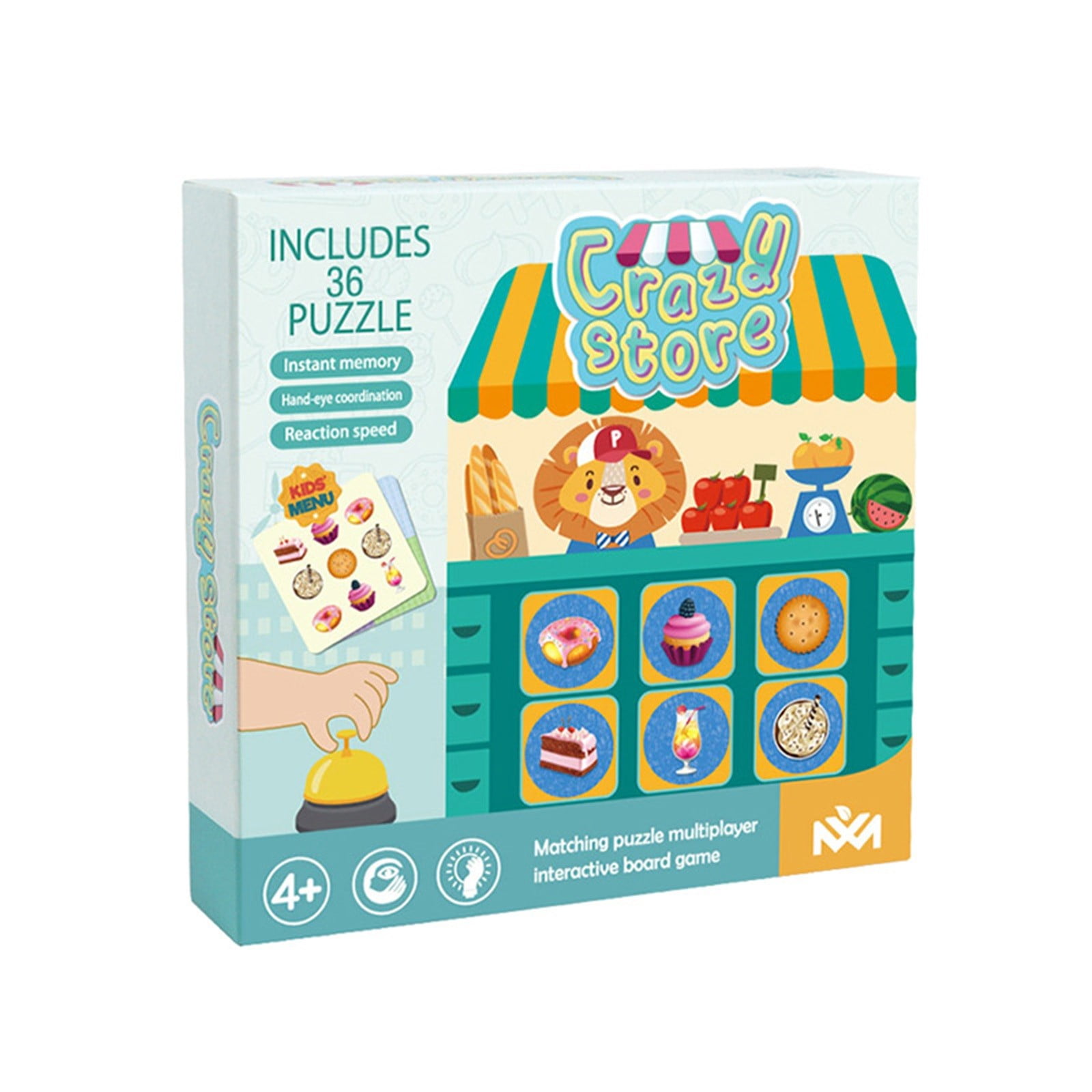 Baby Toys Wooden Matching Puzzle Multiplayer Interactive Game, Building ...