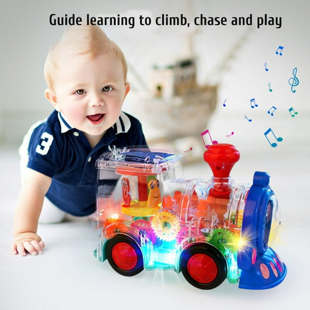 Baby Train Toy Electric Train Set for Kids Moving Train Toy with Light ...