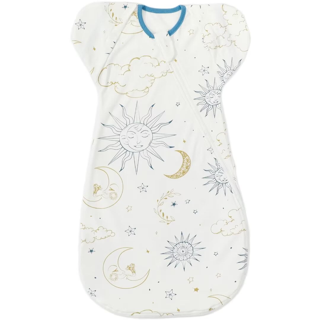 ERAY Baby Sleep Sack Swaddle, 100% Cotton Wearable Blanket, White, 3-6 ...