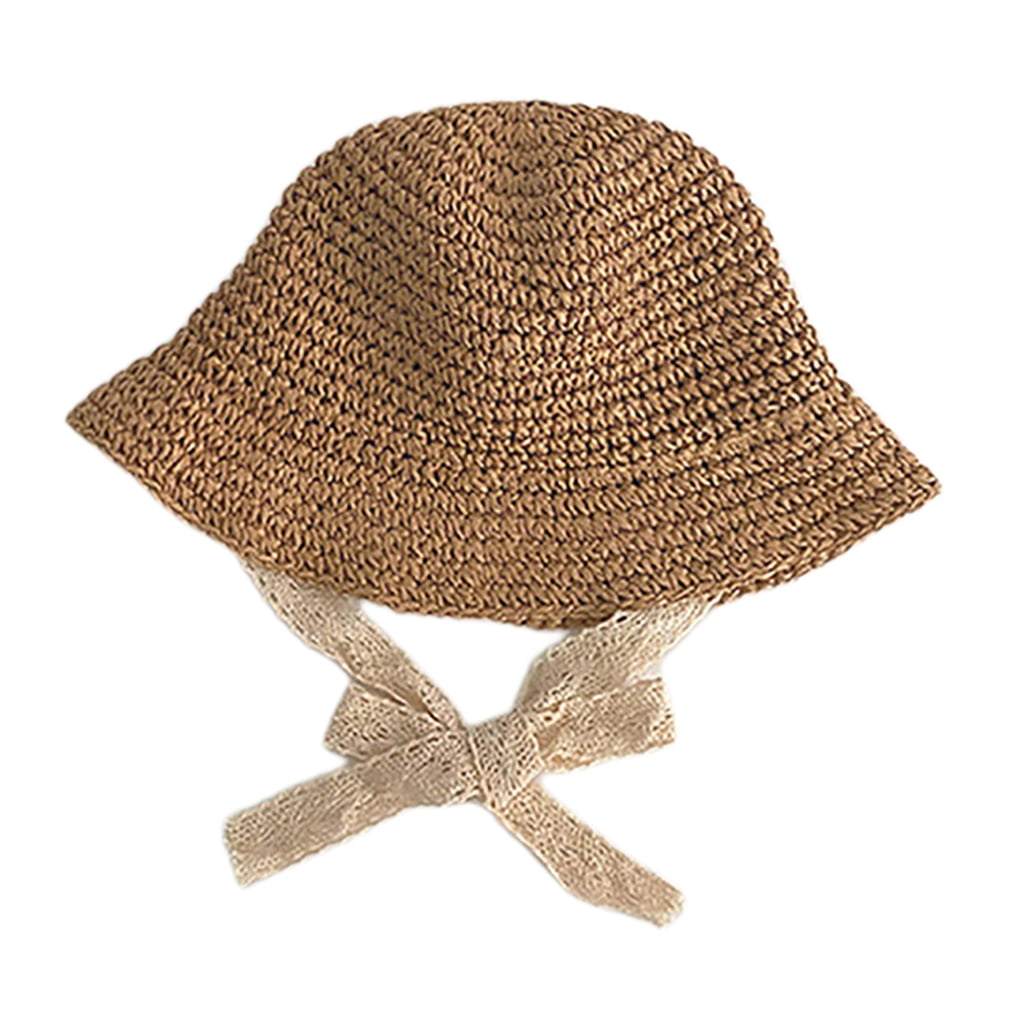 Baby Travel Beach Caps Adjust Chin Belt Tied Sunhat Bucket Caps for ...