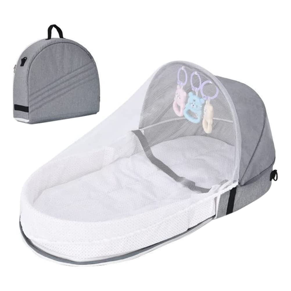 Mobile Portable Infant Child Travel Cot with Net, Foldable, Washable ...