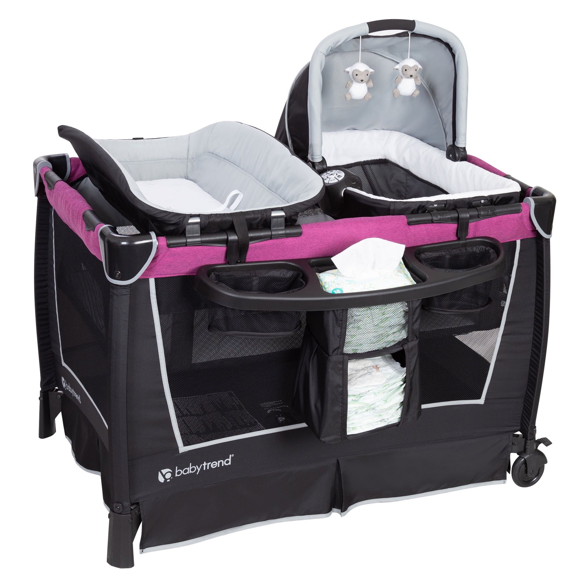 Baby Trend, Portable Nursery Center Playard with Bassinet, Purple ...