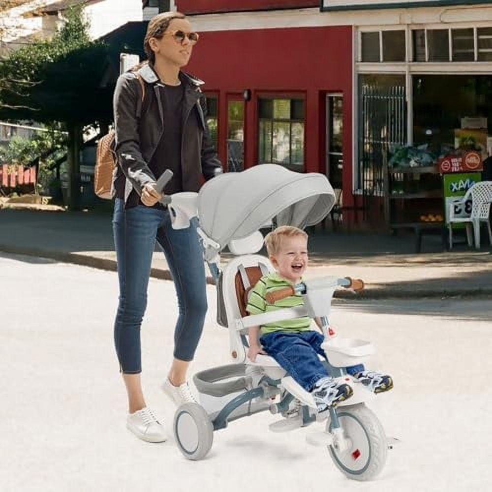 Baby Tricycle, 7 in 1 Folding Toddler tricycle w/Removable Adjustable ...
