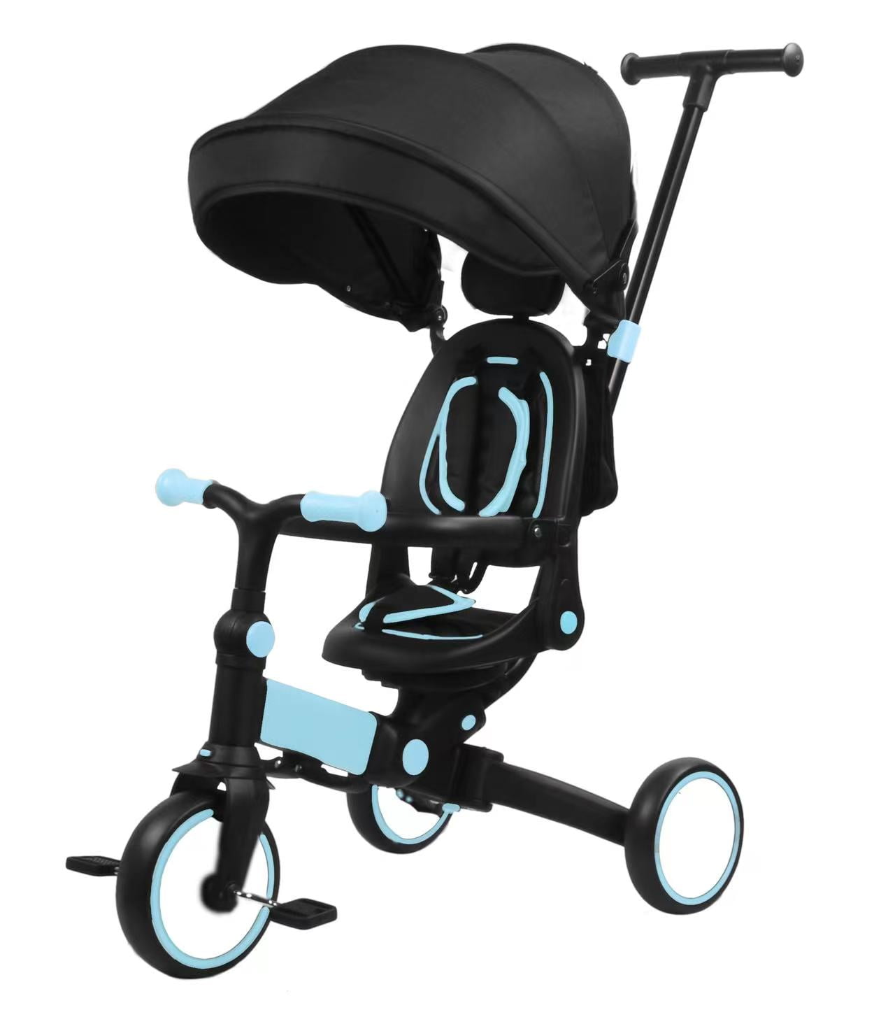 Baby Tricycle, 7-in-1 Folding Kids Tricycle with Adjustable Parent ...
