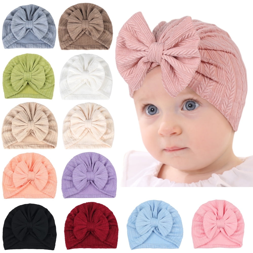 Baby Turban Baby Girl Hats Top Knot Newborn Cap Hospital Head Wrap ...