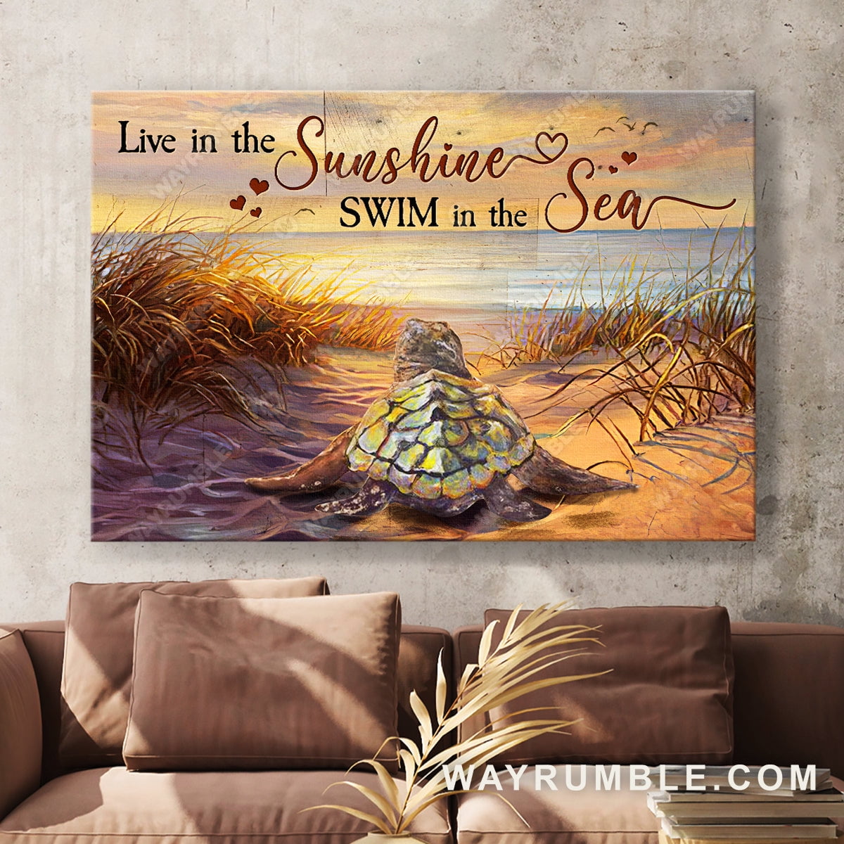 Baby Turtle, Beach Grass, Blue Ocean, Sunrise Sky, Live In The Sunshine ...
