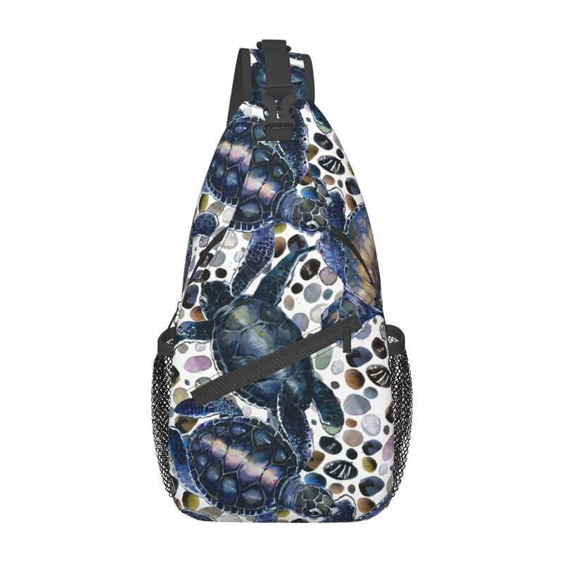 Baby Turtles Sling Cross Body Backpack Men Ocean Animal Chest Shoulder ...