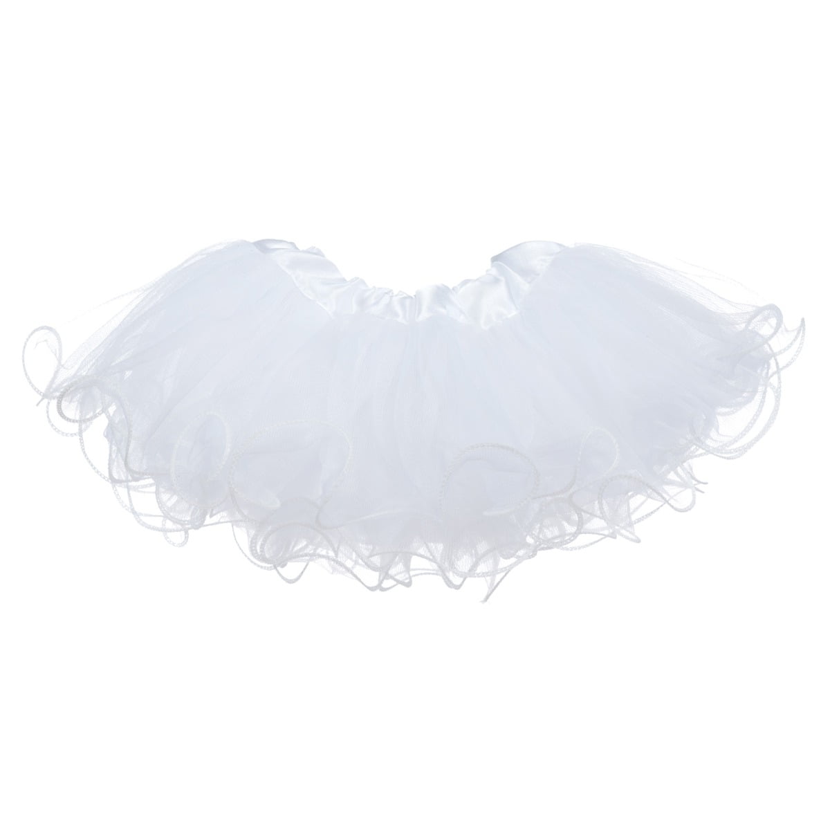 My Lello Baby Tutu, White, 5-Layer Ruffle Skirt, Newborn to 3 Months ...