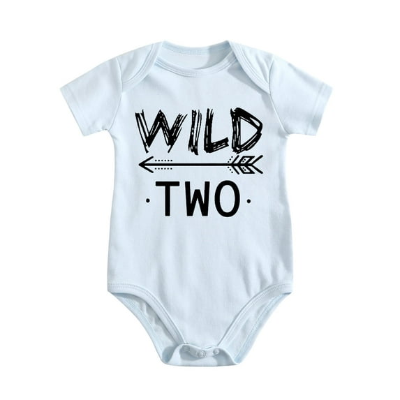Baby Twins Bodysuit Wild One Baby Girl Outfit Boy Jumpsuits Set Baby ...