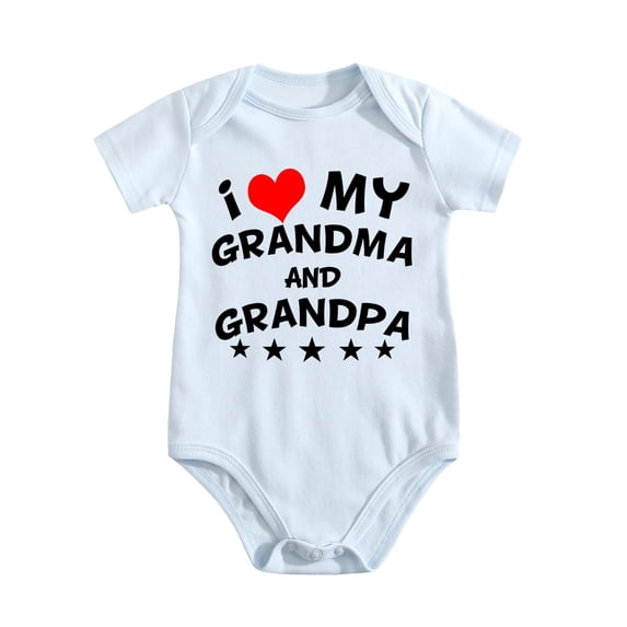 Baby Twins Bodysuits I Love My Grandma Grandpa Unisex Baby Clothes Cute ...
