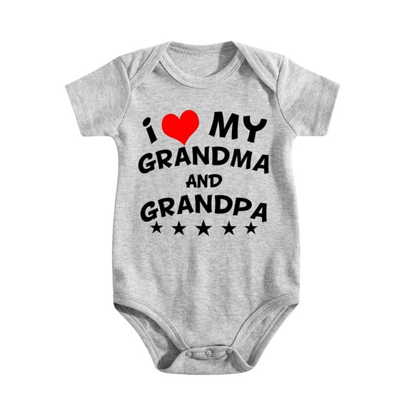 Baby Twins Bodysuits I Love My Grandma Grandpa Unisex Baby Clothes Cute ...