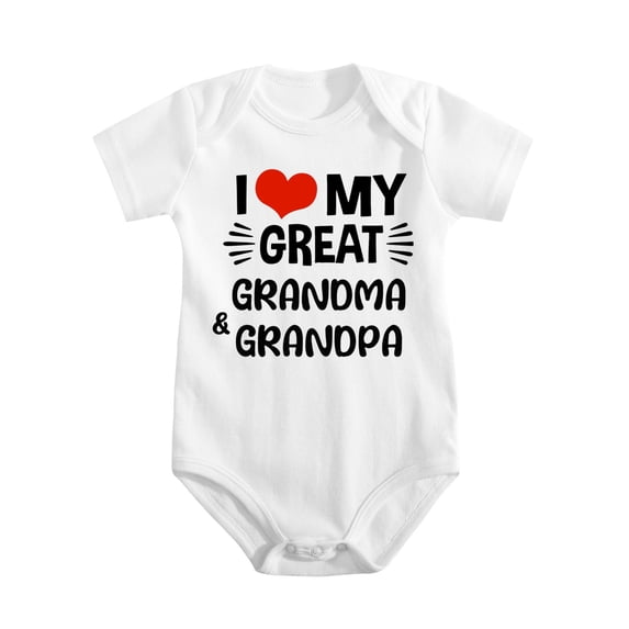 Baby Twins Bodysuits I Love My Grandma Grandpa Unisex Baby Clothes Cute ...