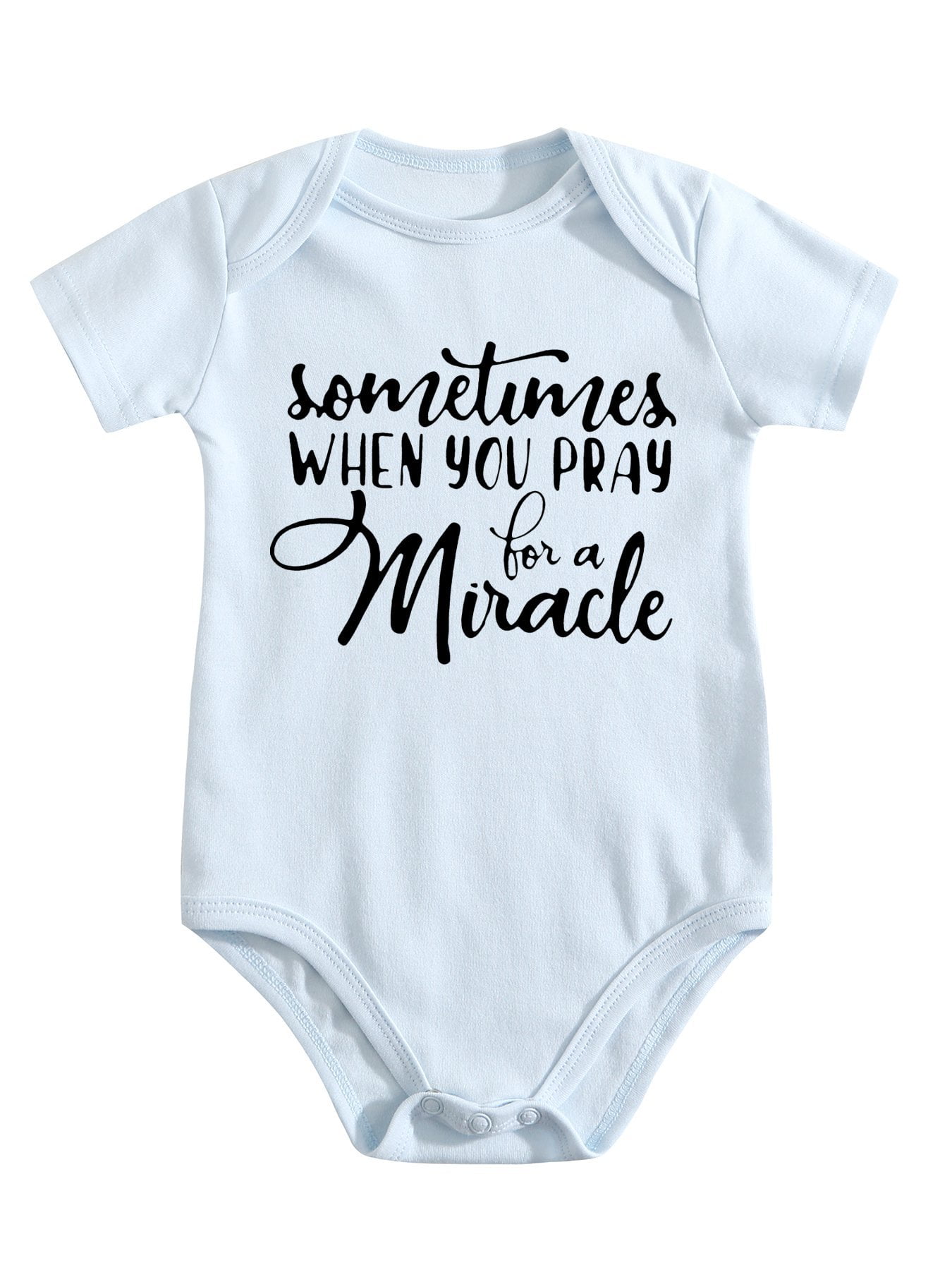 Baby Twins Bodysuits Sometimes When You Pray For A Miracle Unisex Baby ...