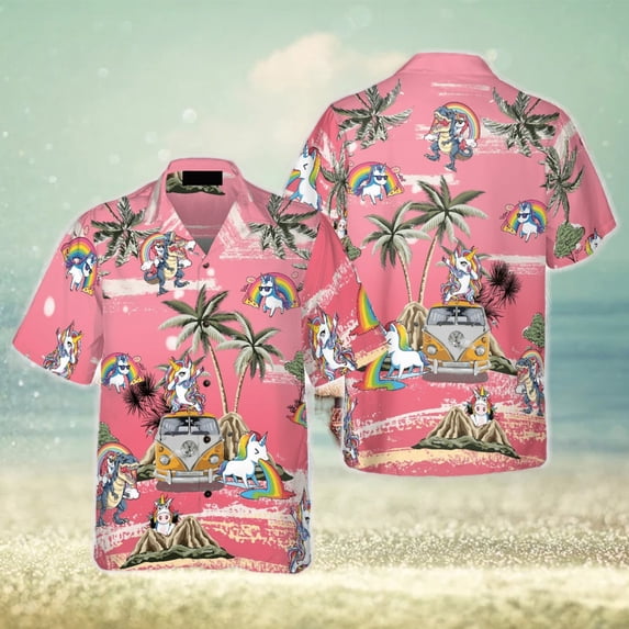 Baby Unicorn Summer Time V2 Unicorn 3D Hawaiian Shirt - Walmart.com