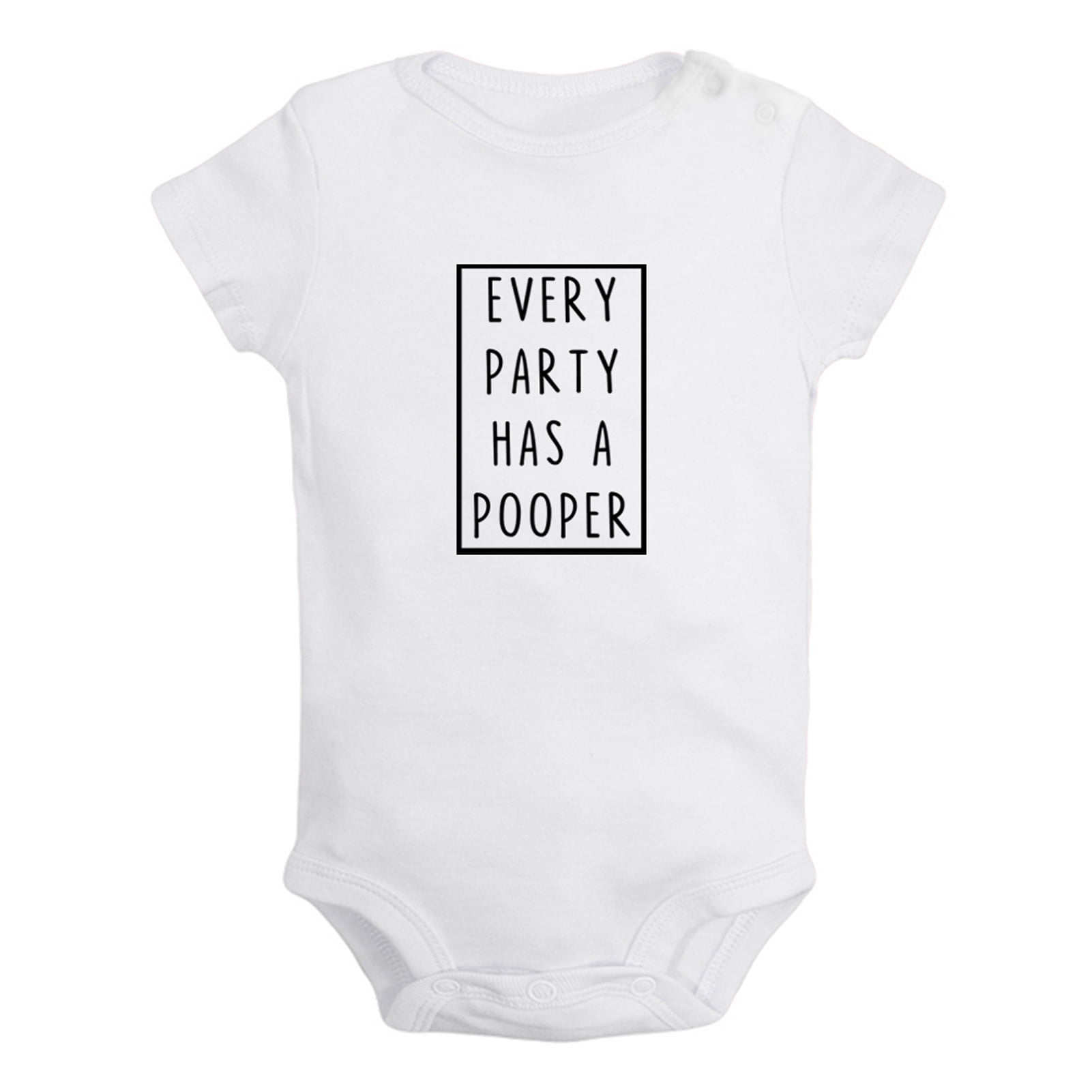 Baby Unisex Every Party Has A Pooper Funny Rompers Newborn Bodysuits ...