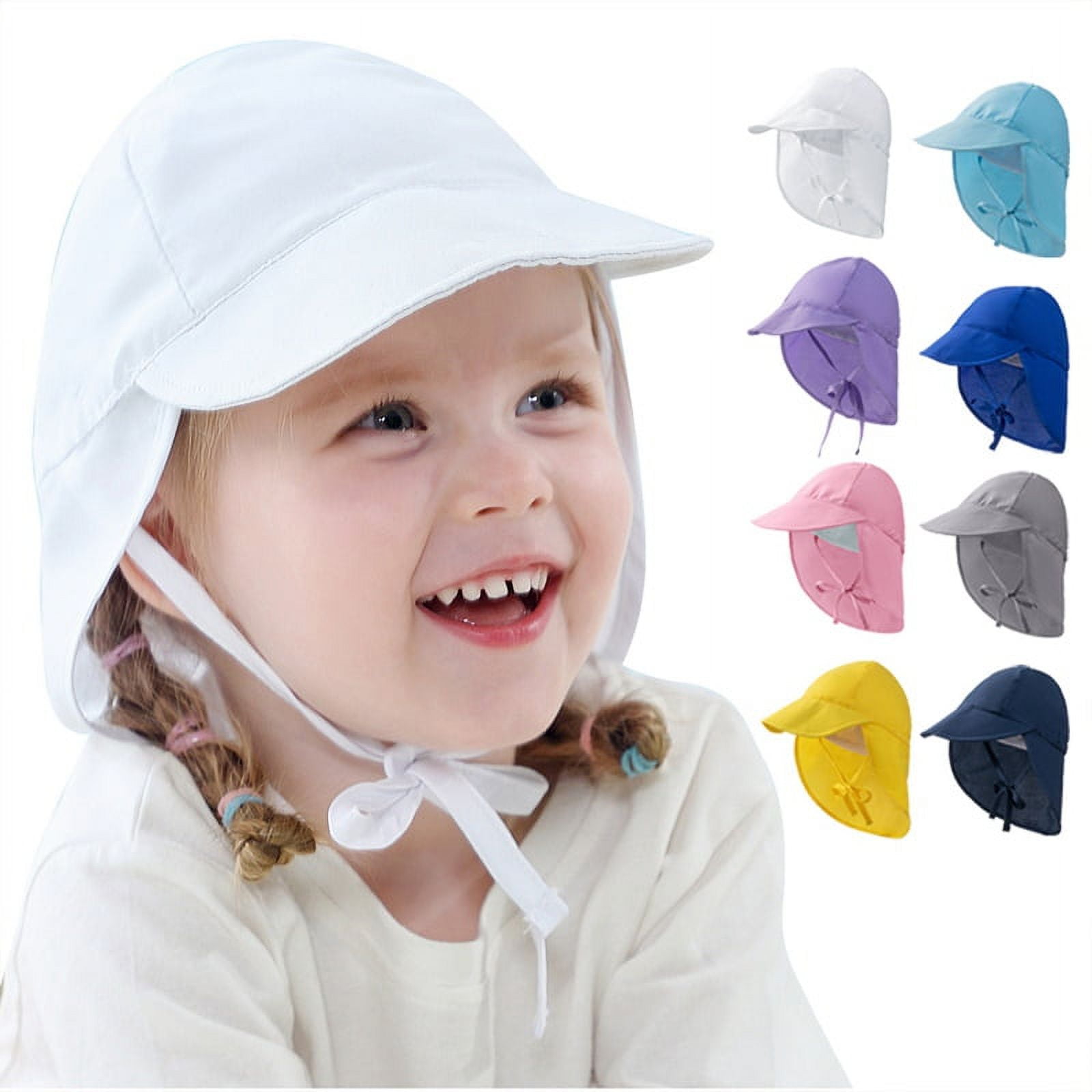 Baby Ventilate Toddler Sun Hats Wide Brim Beach Hats Infants Kids Cap ...