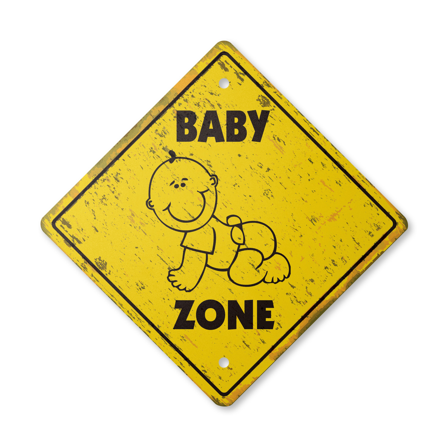 Baby Vintage Crossing Sign Zone Xing | Indoor/Outdoor Plastic | 12 ...