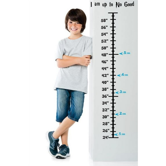 Baby Vinyl Growth Chart Decal Hanging Height Ruler Sticker For Children ...