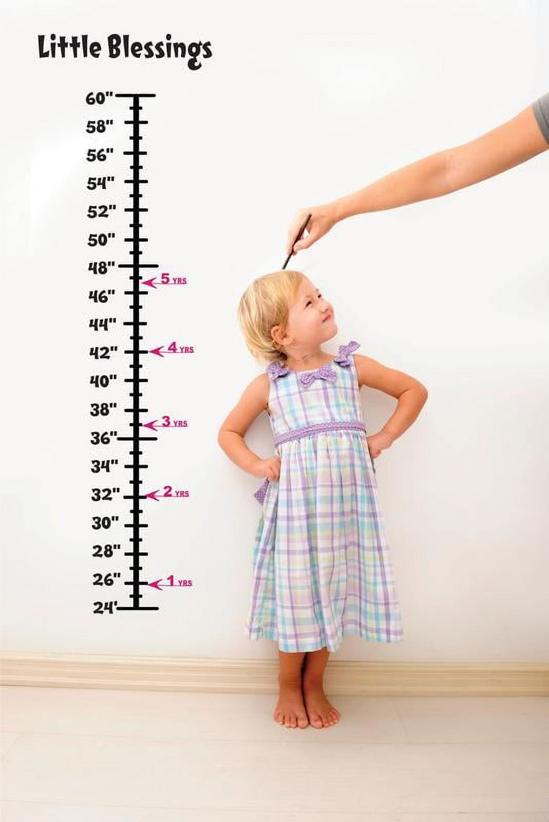 Baby Vinyl Growth Chart Decal Hanging Height Ruler Sticker For Children ...