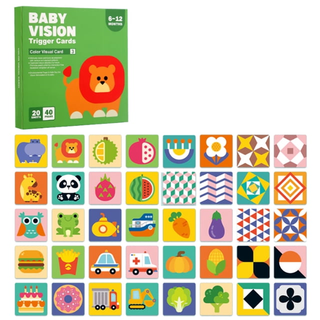 Baby Visual Stimulation Card Black White Visual Stimulation High ...