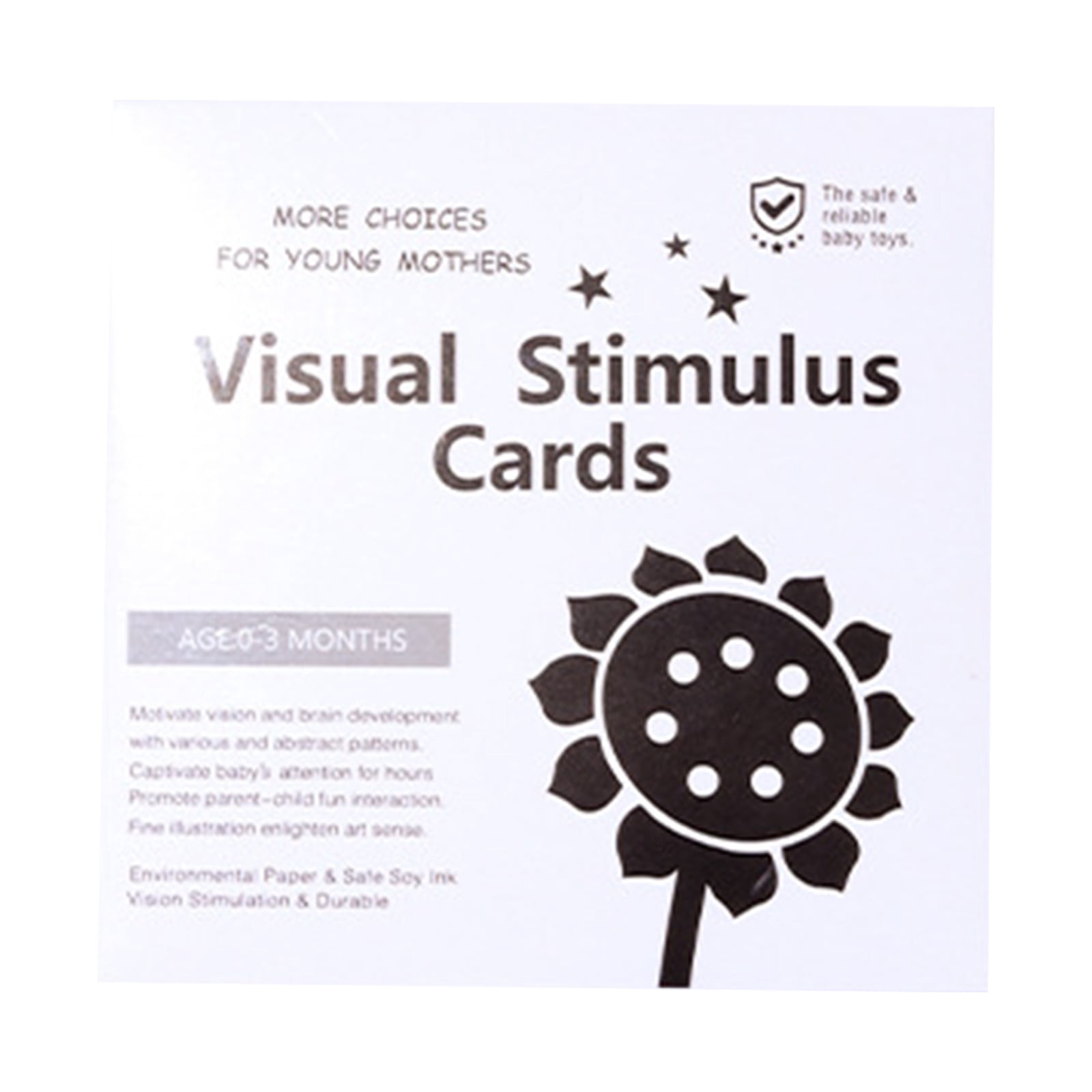 Baby Visual Stimulation Card Toy with Black and White Cards High ...