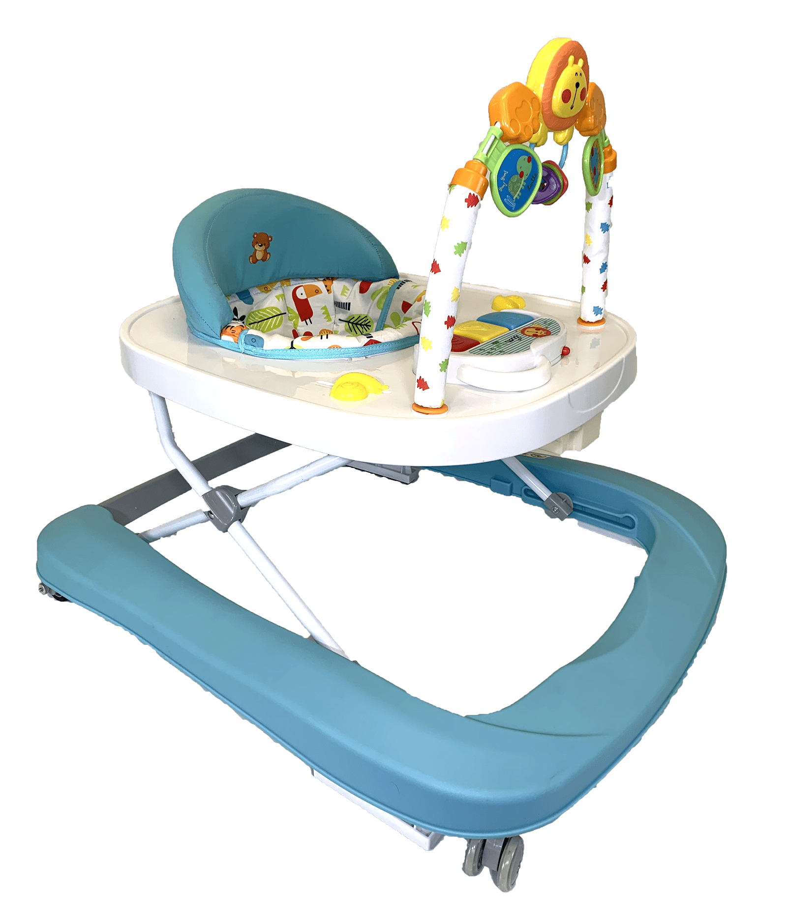 Baby Walker, 2 in 1 Foldable Activity Walk Behind Walker with ...