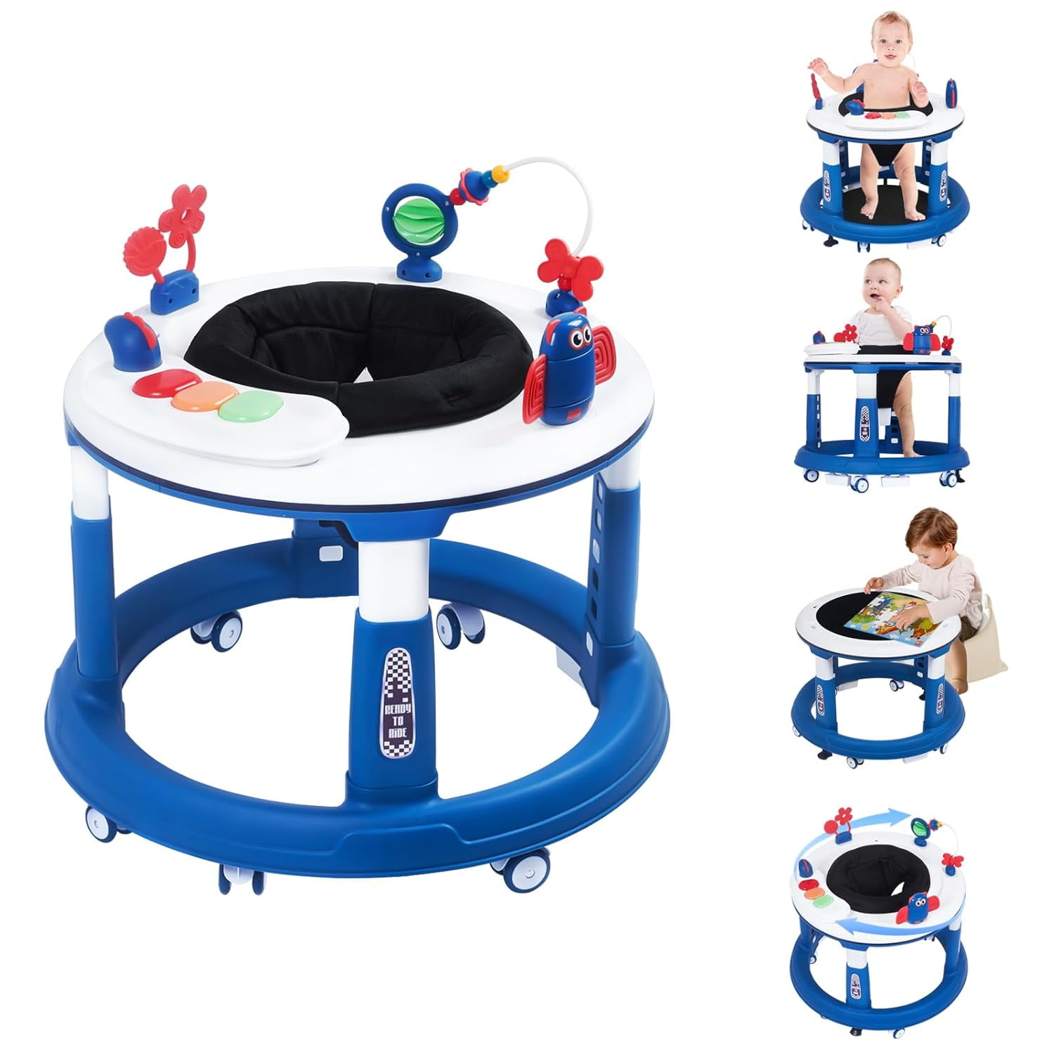 Baby Walker, 5 in 1 Baby Walkers for Boys Girls 6-12 Months, Foldable ...