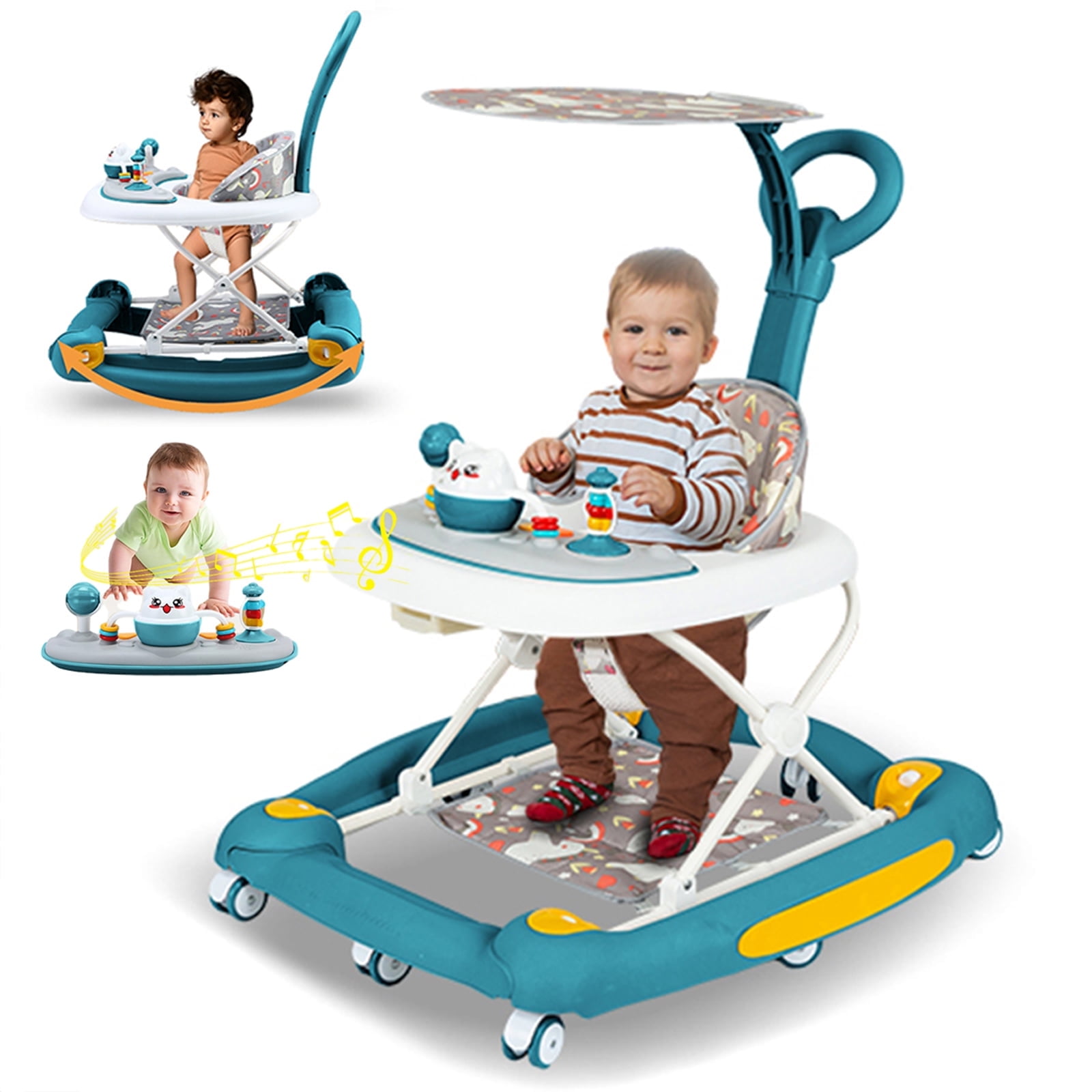SLLINGLUO Baby Walker, 5-in-1 Infant Walker for Babies, Girls and Boys ...