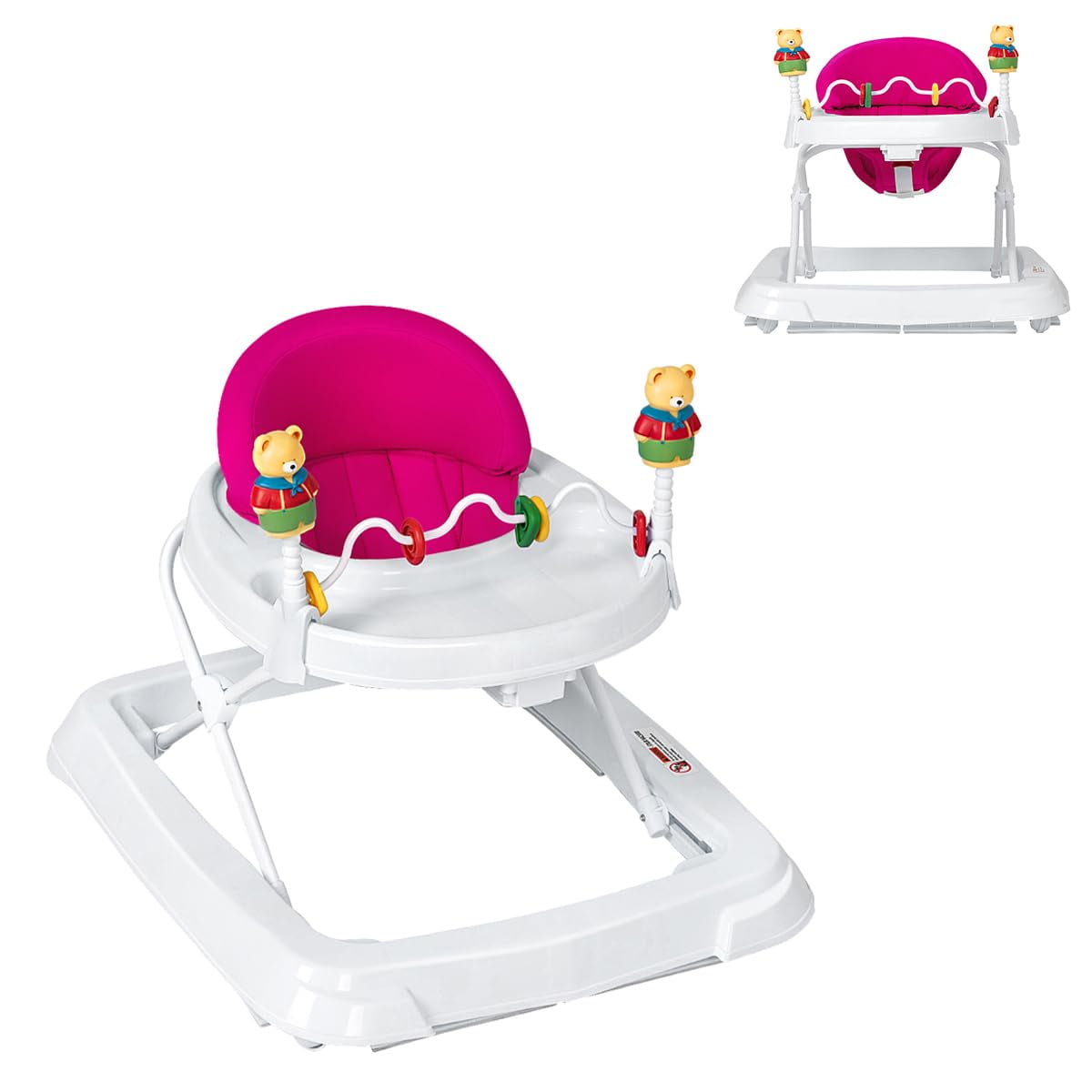 Baby Walker, Collapsible Baby Activity Walker with Walking Toys & 3 ...