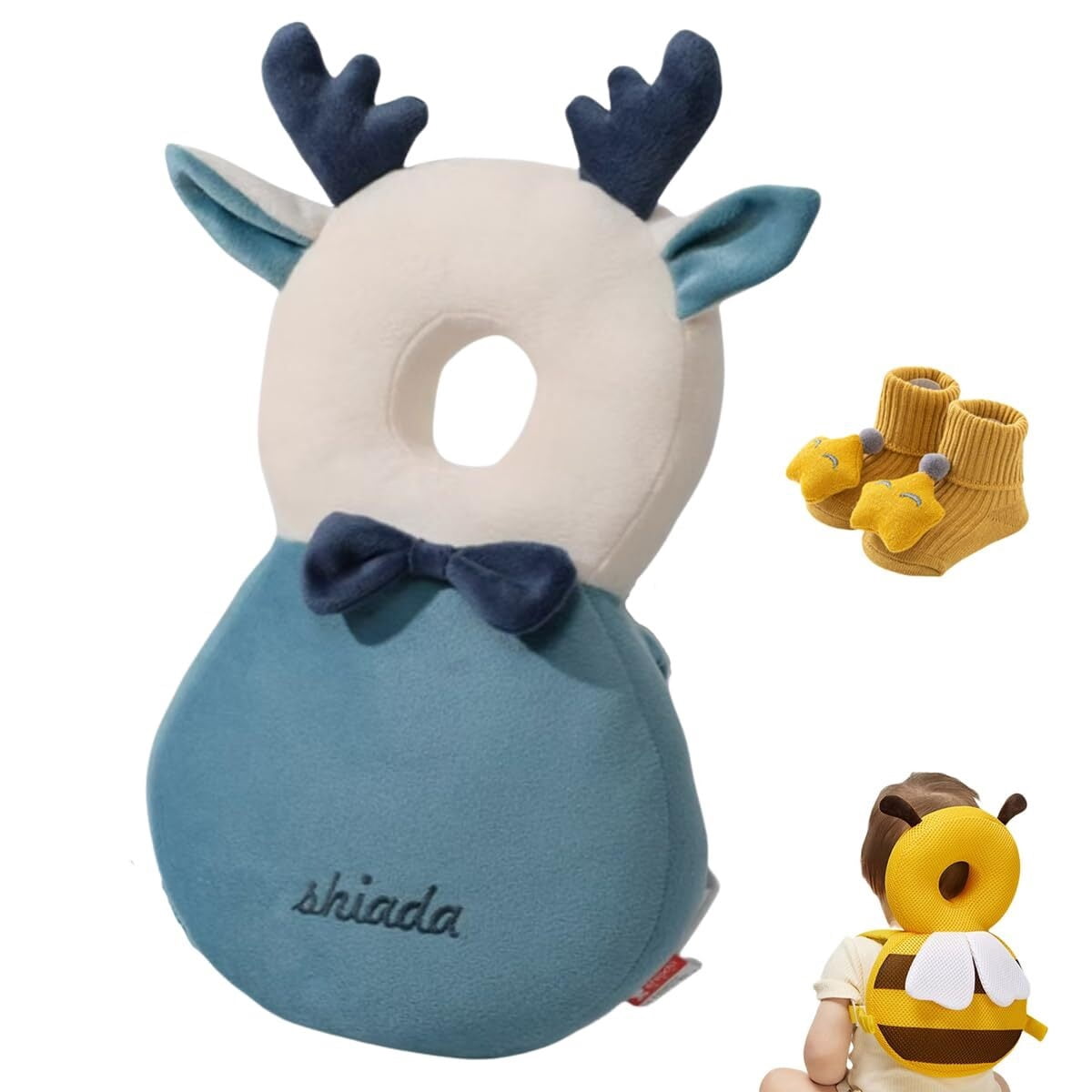 Baby Walker Head Protector, Adjustable Safety Pad Backpack Baby Knee ...