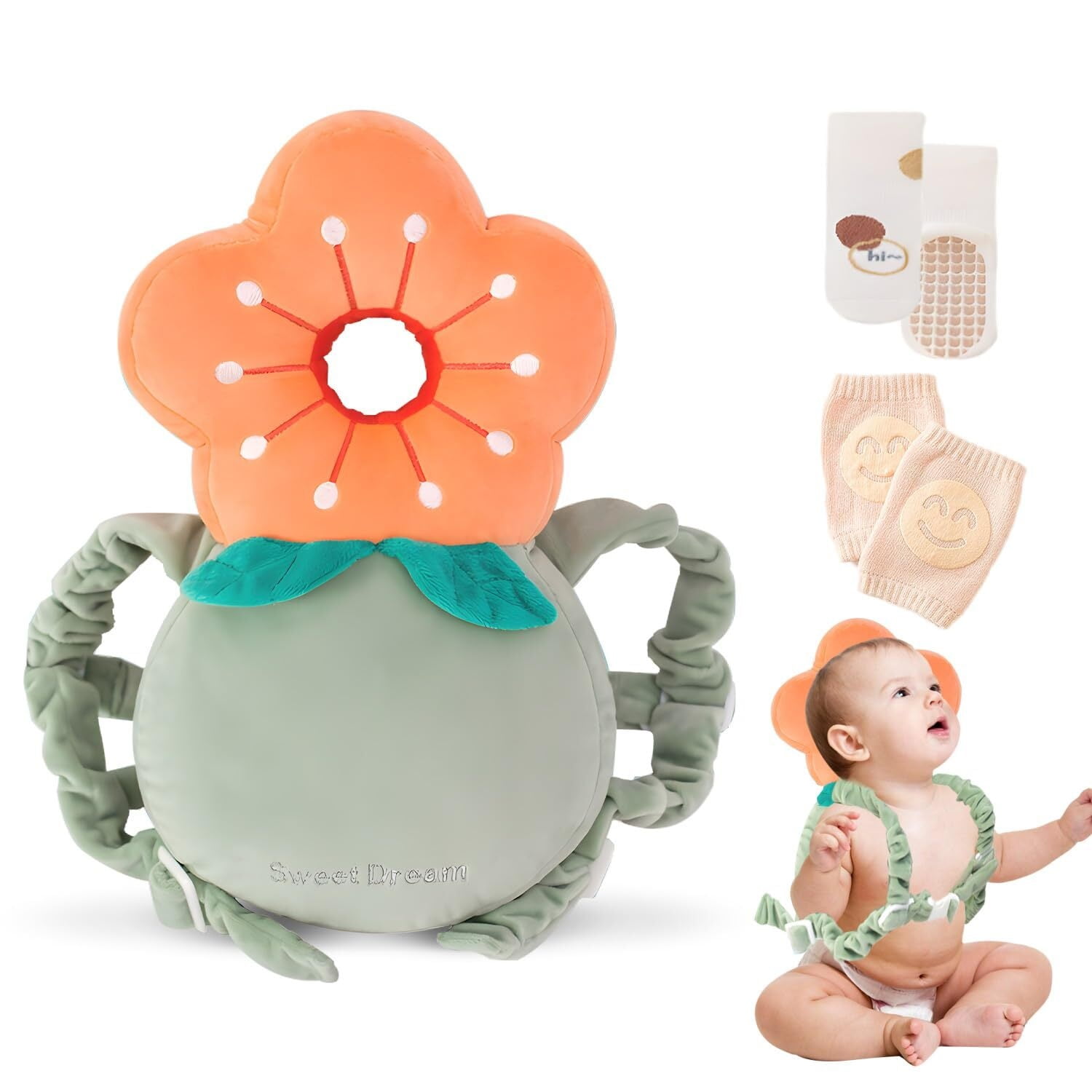 Baby Walker Head Protector Backpack Wear,Toddler Adjustable Baby Head ...