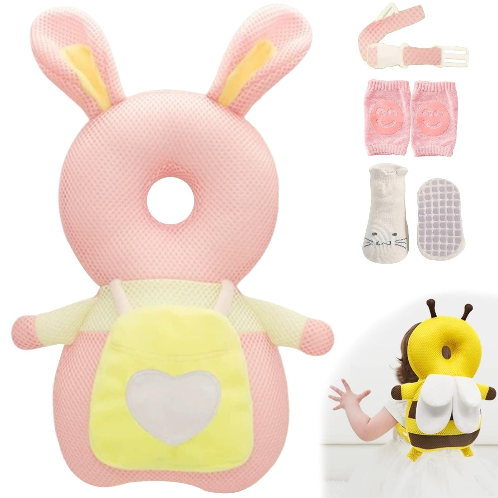 Baby Walker Head Protector Set, Adjustable Baby Head Protection ...