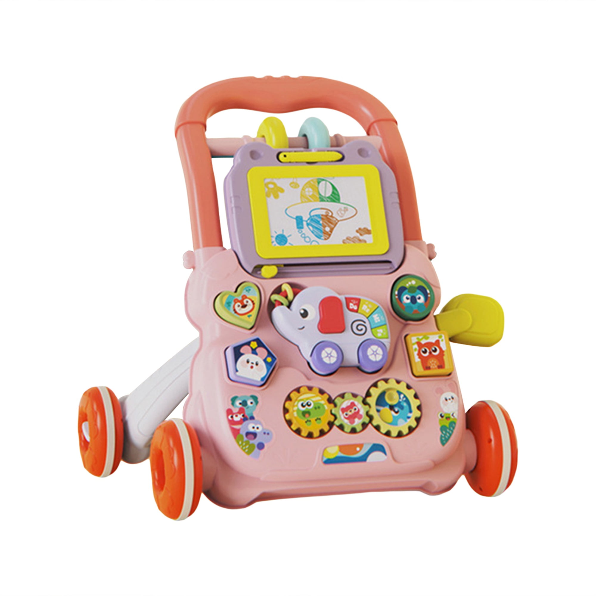 Baby Walker Toy Cartoon Elephant Infant Activity Center Drawing Board ...