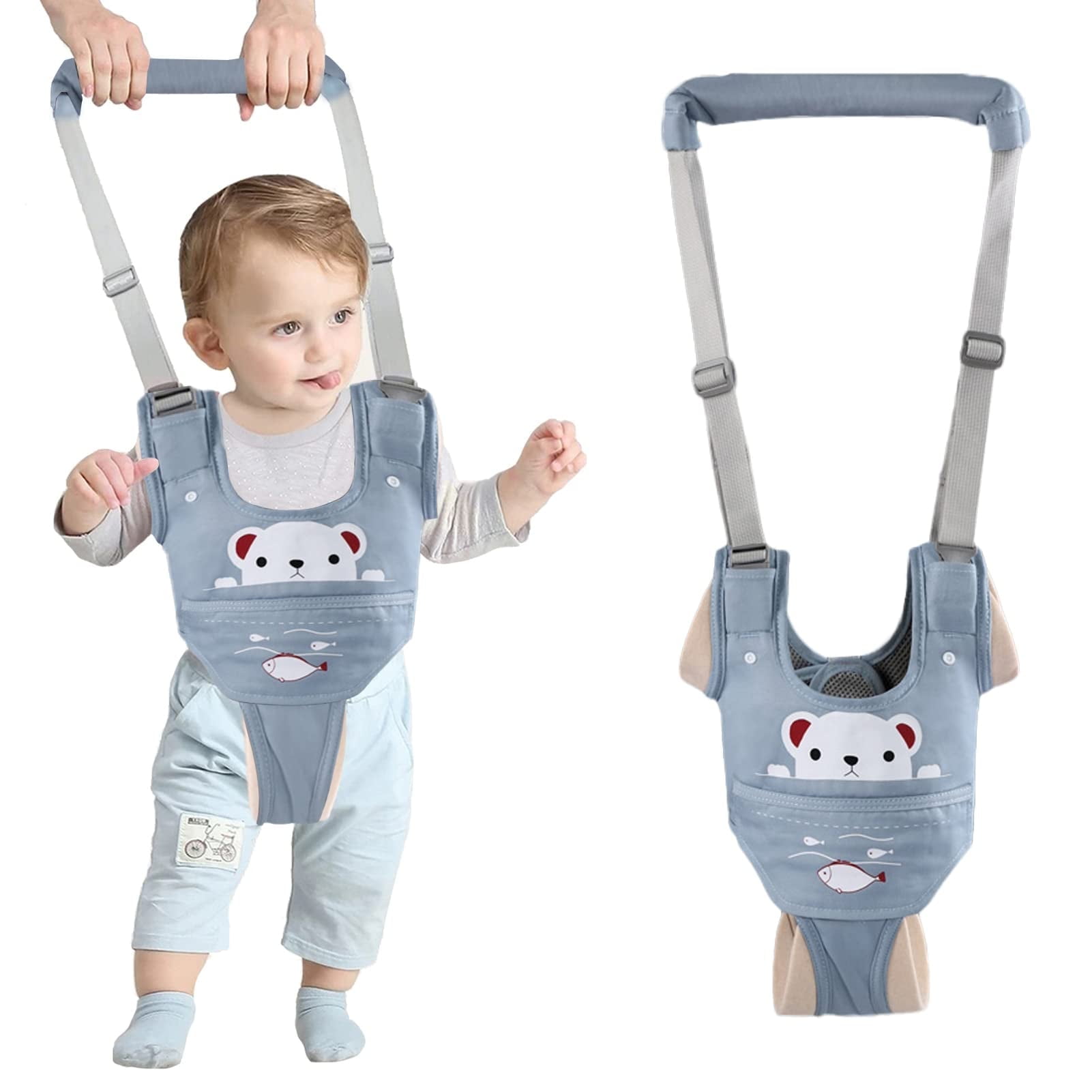 Baby Walking Harness Handheld Baby Walker Assistant Belt Adjustable ...