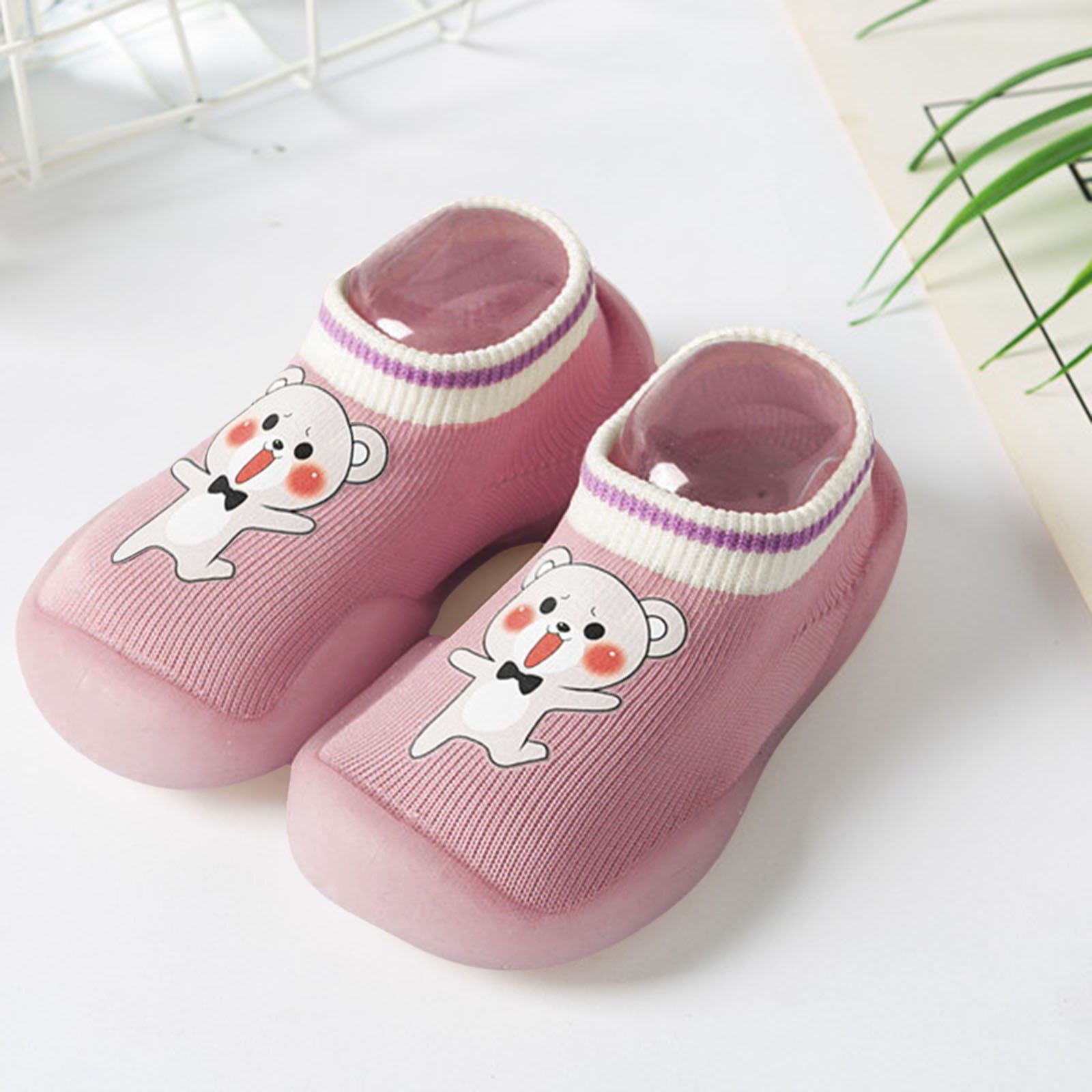 Baby Walking Shoes Cartoon Rabbit Pattern Comfortable Elasticity Sock ...
