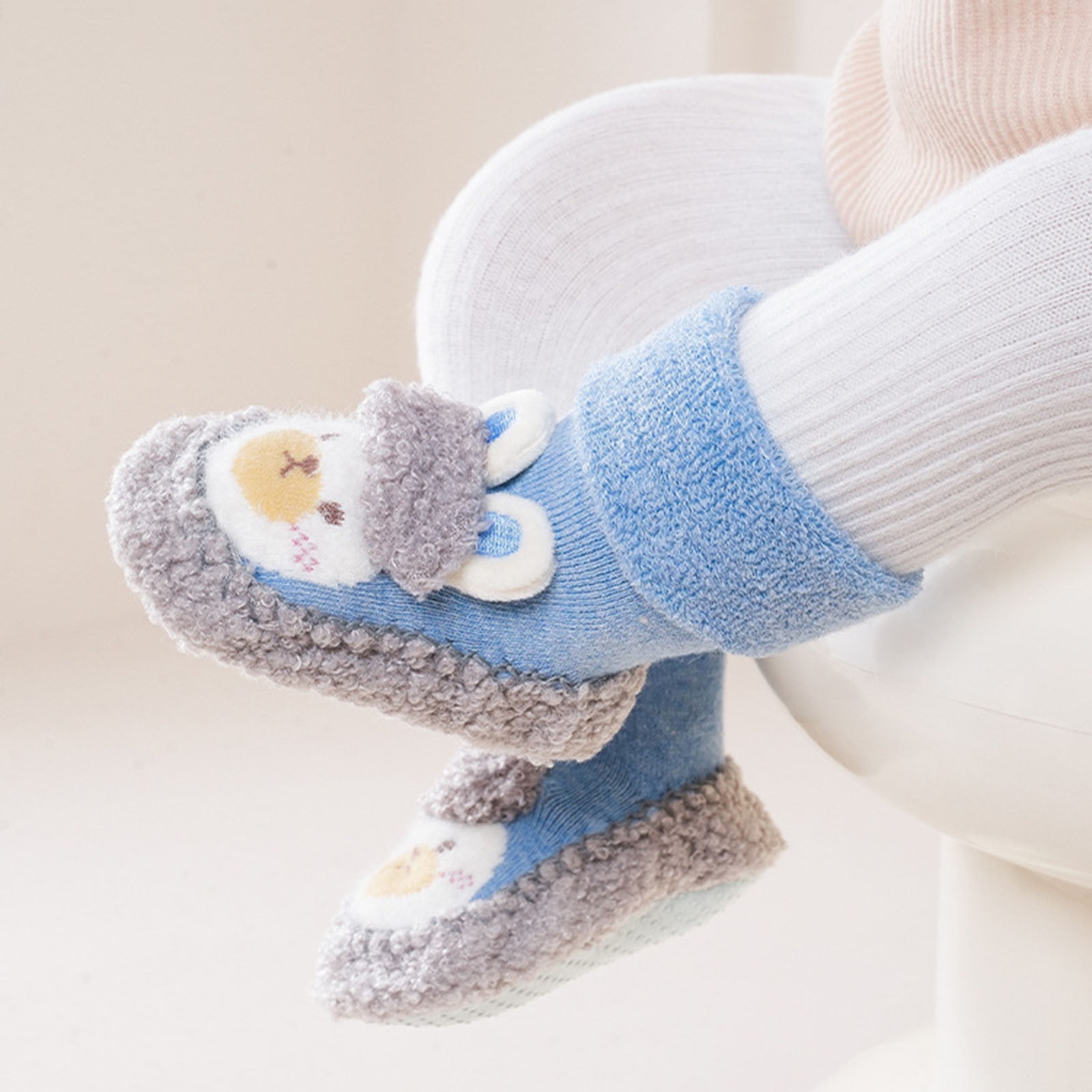 Baby Walking Shoes for Girls 24 Months Fuzzy Bear Pattern Soft ...
